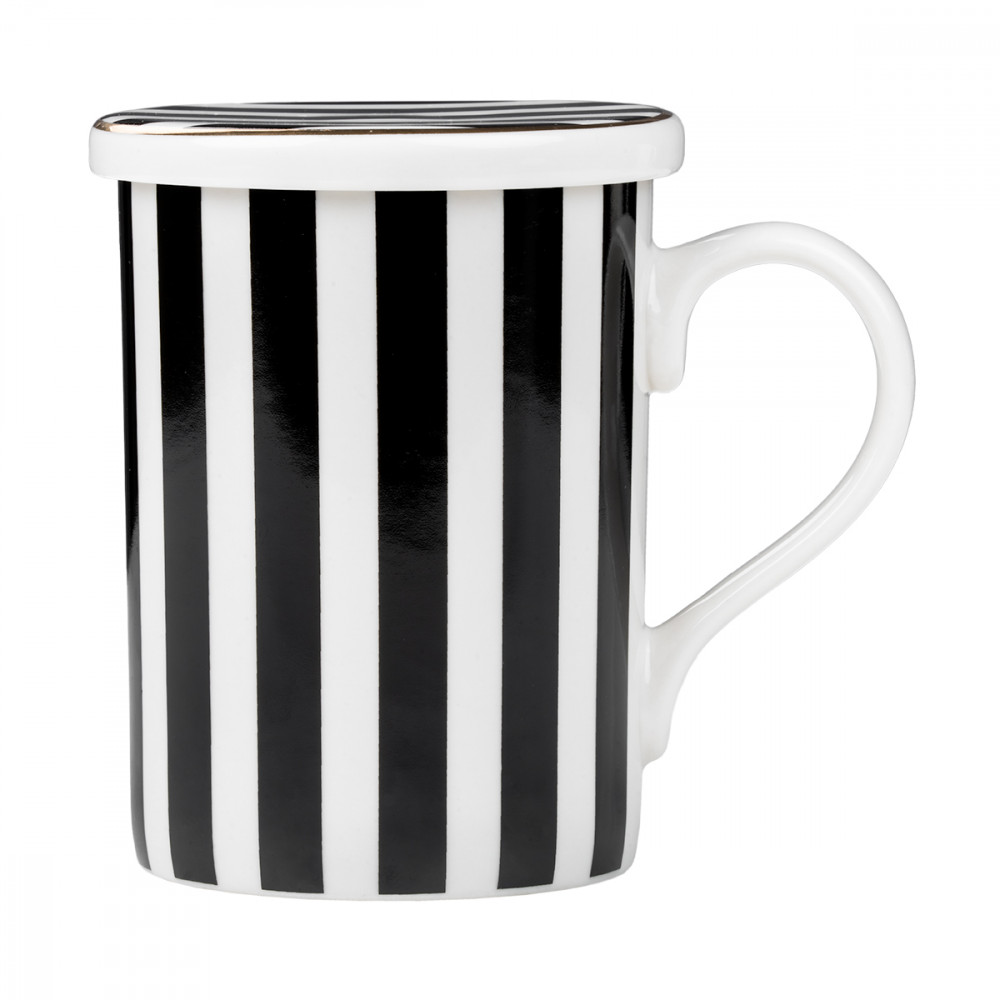 Kubek z zaparzaczem porcelanowy PRIMA DECO Vertica 380 ml